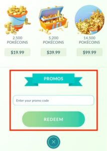 Pokemon GO PROMO codes July 2022