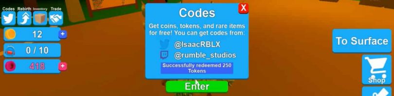 Roblox Mining Simulator codes September 2023