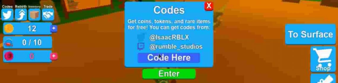 Roblox Mining Simulator codes December 2022