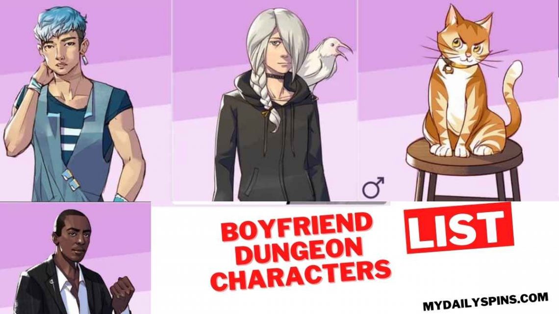ALL 8 Boyfriend Dungeon characters 2023 Mydailyspins.com